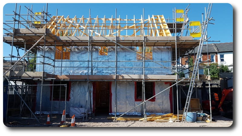 Open panel timber frame home for family building firm