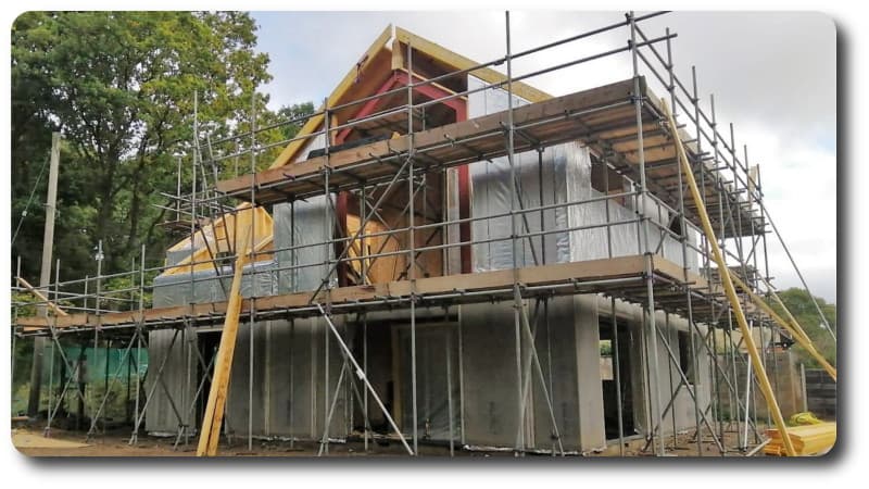 Modular timber frame project in Chapel Row