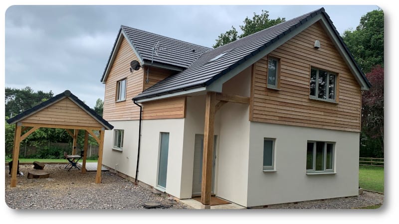 New Timber Frame Build in Chapel Row is Almost Completed!